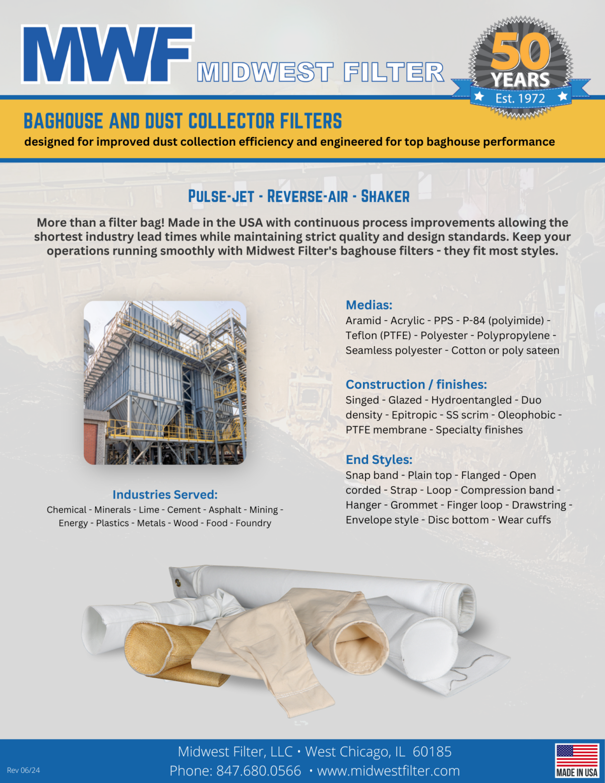 Dust Filtration Products - Midwest Filter LLC